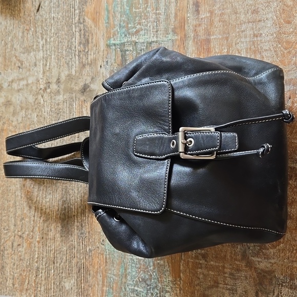 Coach | Bags | Coach Vintage Black Leather Backpack Euc Unisex | Poshmark